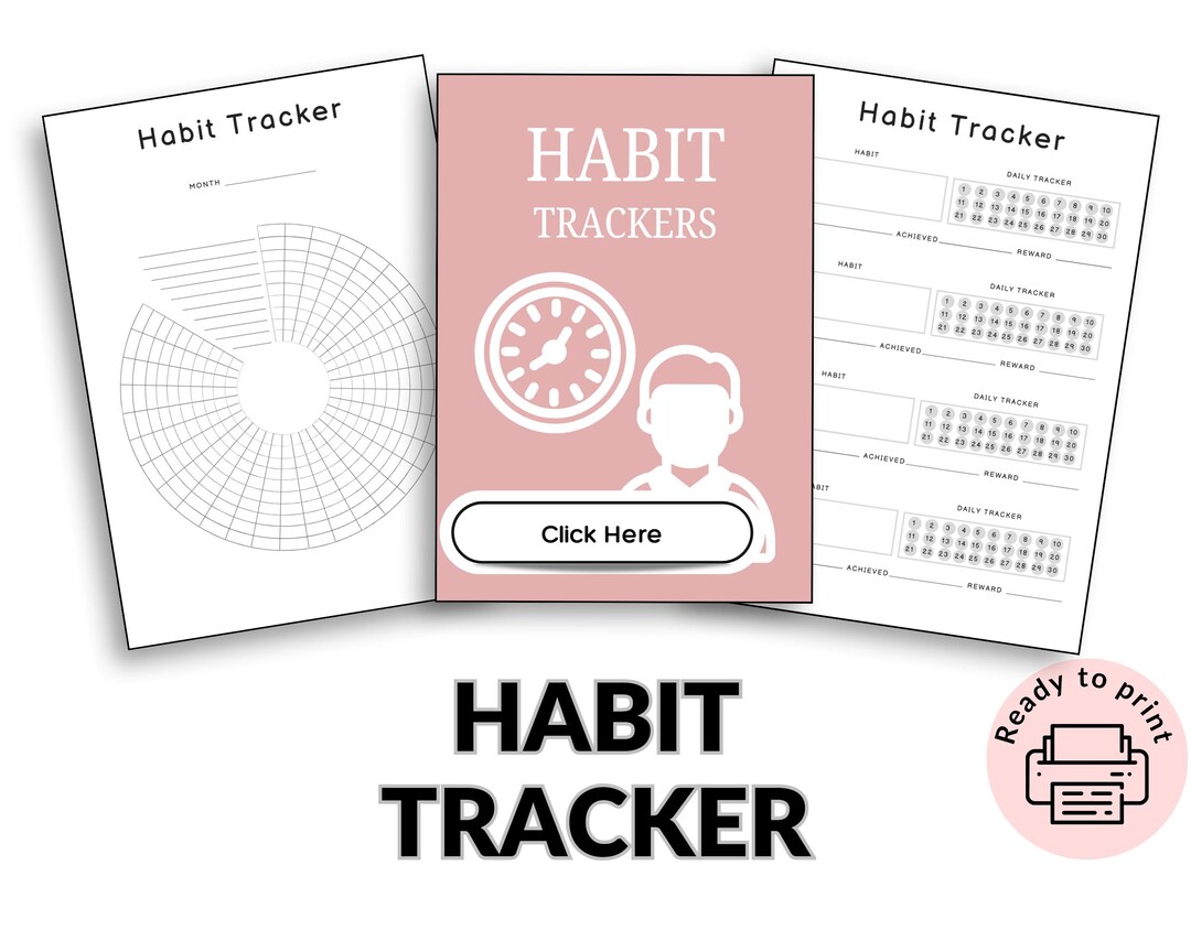Daily Habit Tracker, Goal Setting Planner, Productivity Journal - Etsy ...
