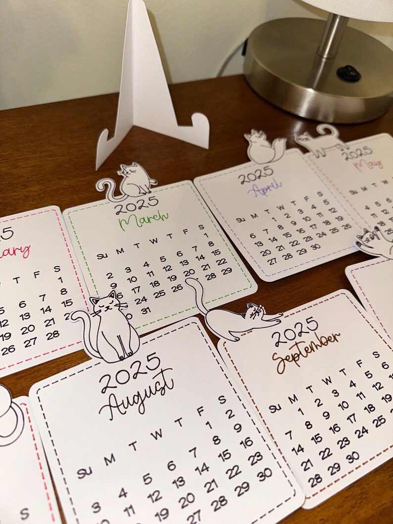 Cat Desk Calender - Etsy