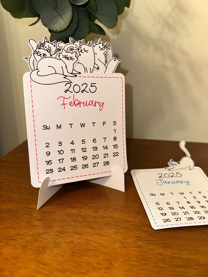 Cat Desk Calender - Etsy