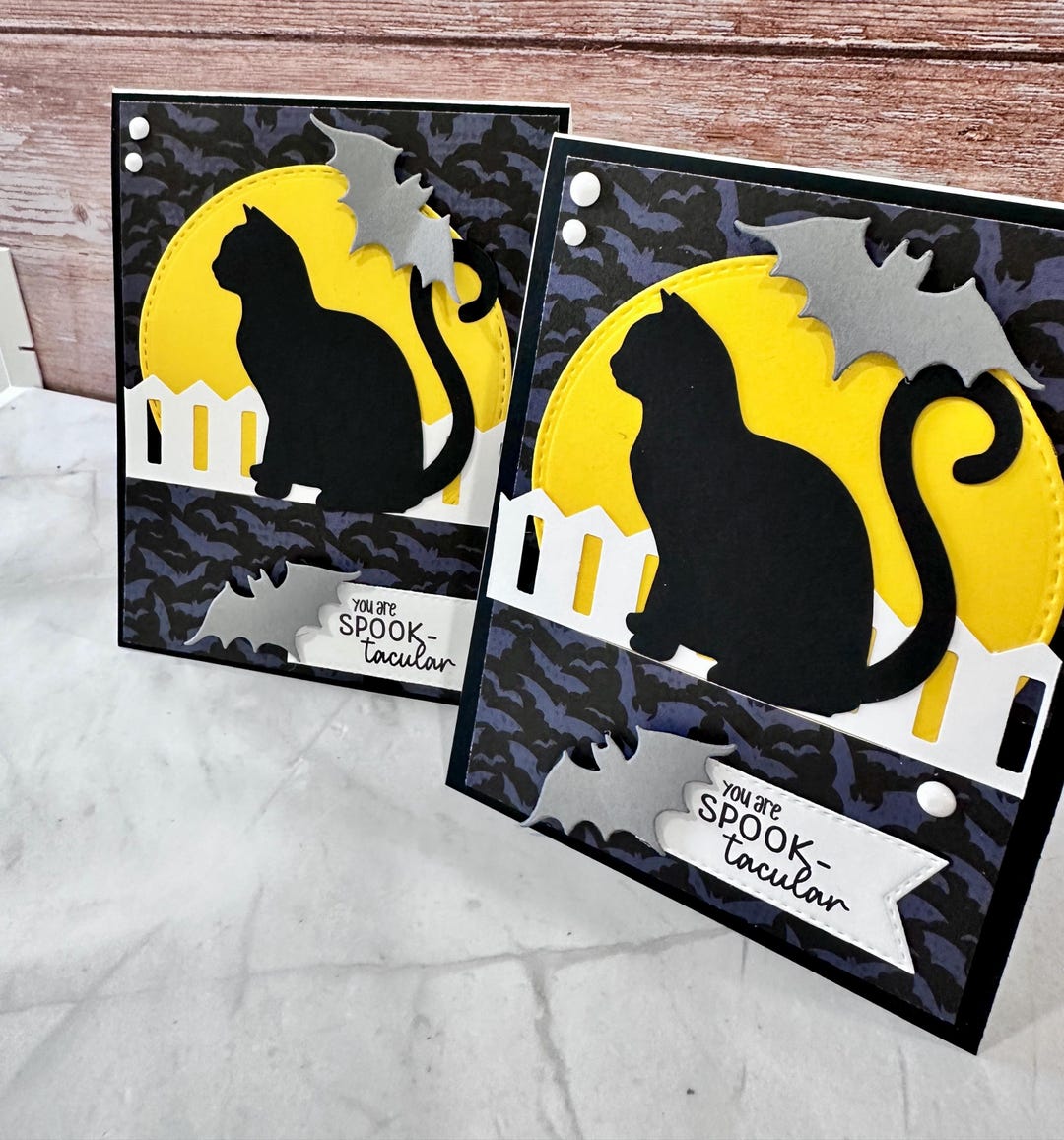 Halloween Cards, Set of Two Handmade Cards With so Many Cute Details ...