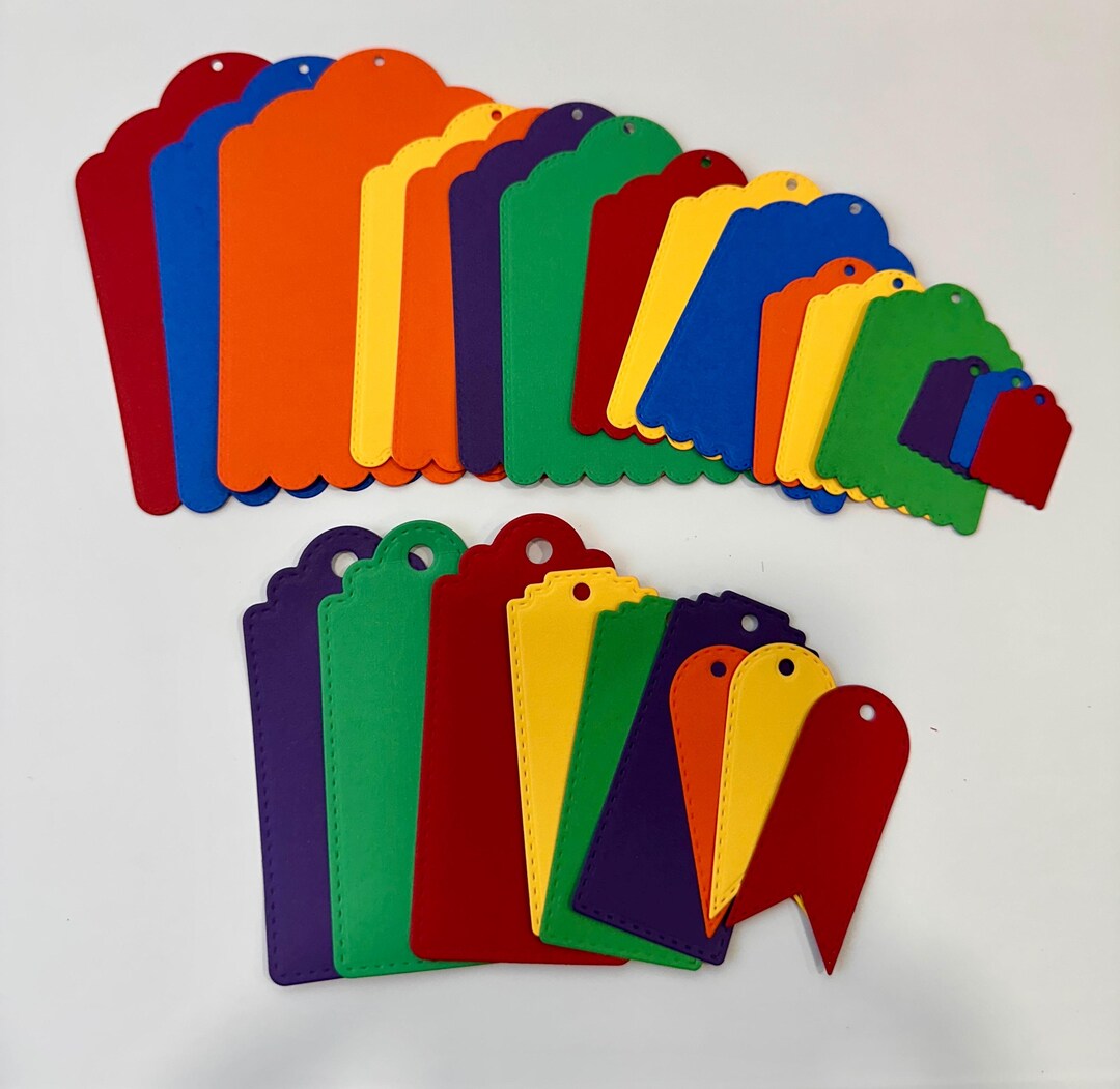 Scalloped Gift Tags With Stitched Edge: Craft Embellishments/ephemera ...