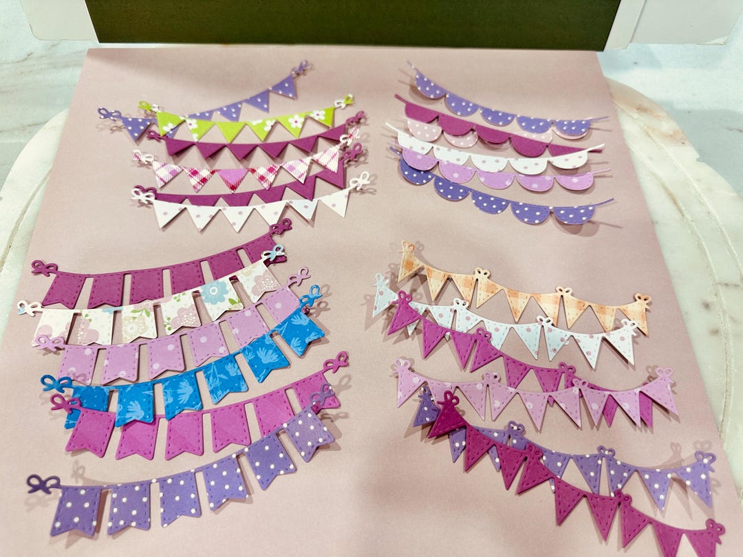 Handmade Paper Banners: Scrapbook & Planner Embellishments (set of 24 ...