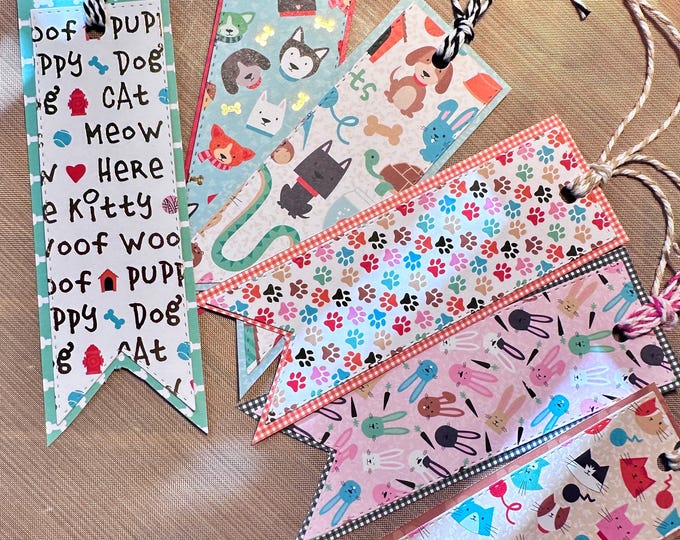 Cutest Set of Paper Bookmarks. All Animal Themed With Fun Prints on ...