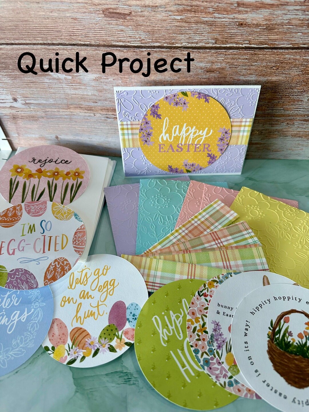 Easter Card Making Kit – Pastel Embossed Floral Designs, 9 Cards (DIY ...