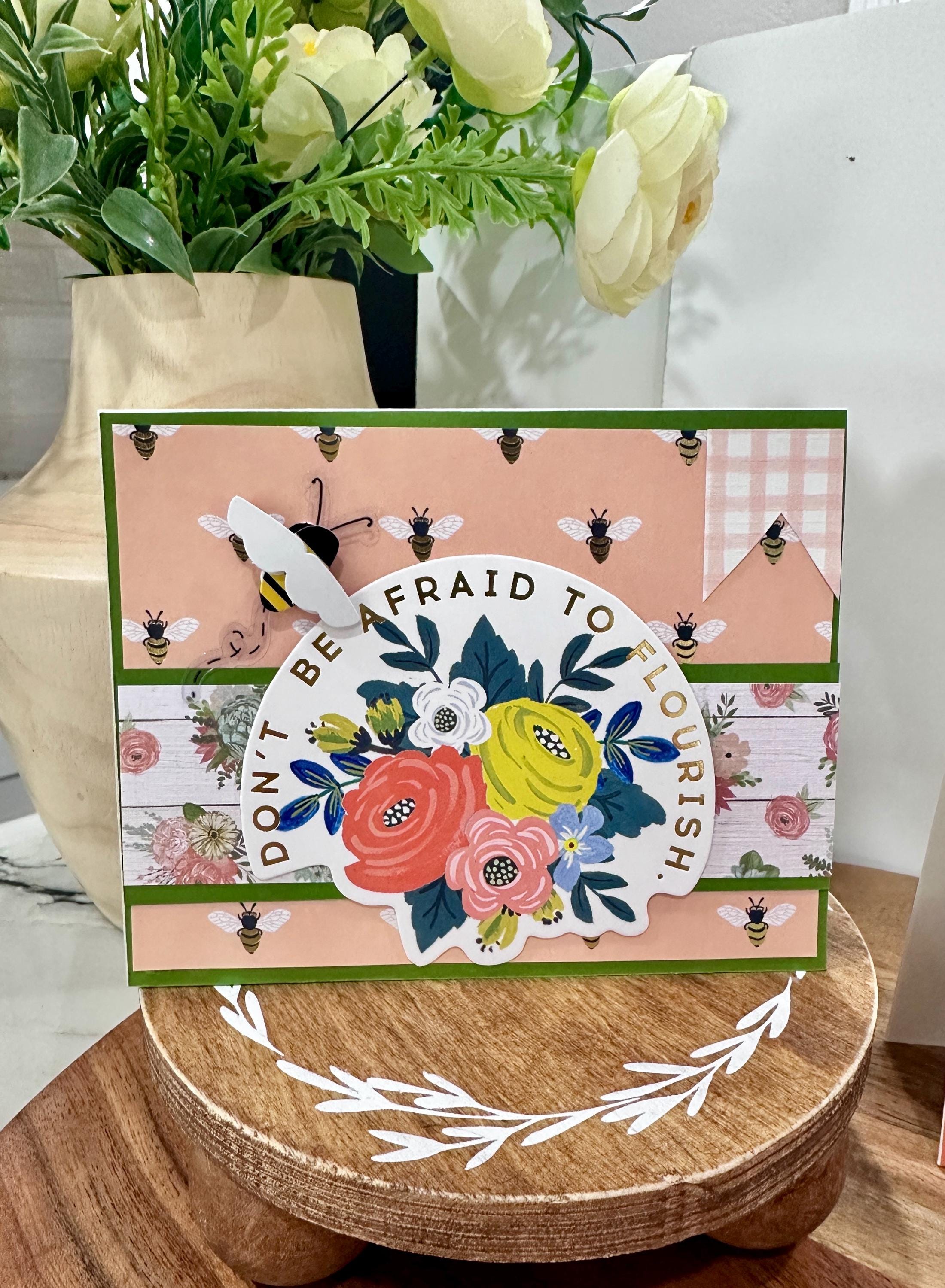 3 Handmade Bee Design Cards With Envelopes. Beautiful Design, Heavy ...