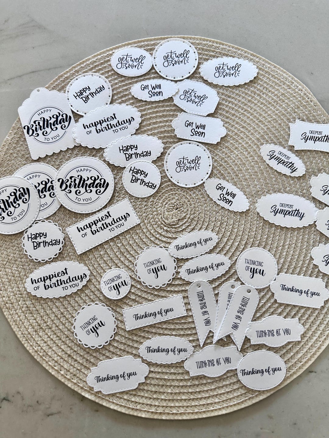 Card Sentiment Embellishments. Variety Pack of Sentiments Can Be Used ...