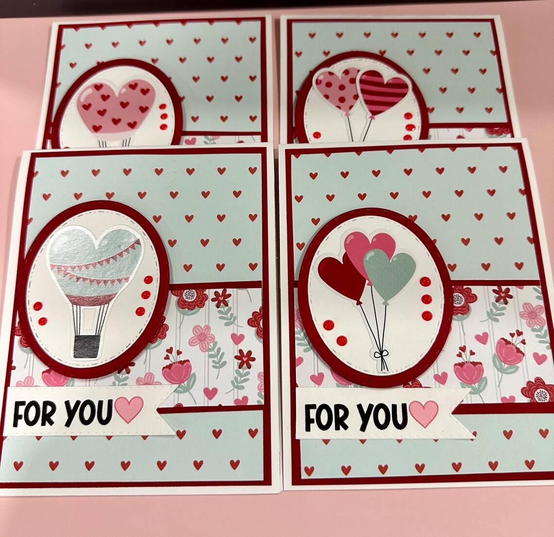 Valentine Cards-set of Four – Bright, Fun “for You” Cards - Etsy