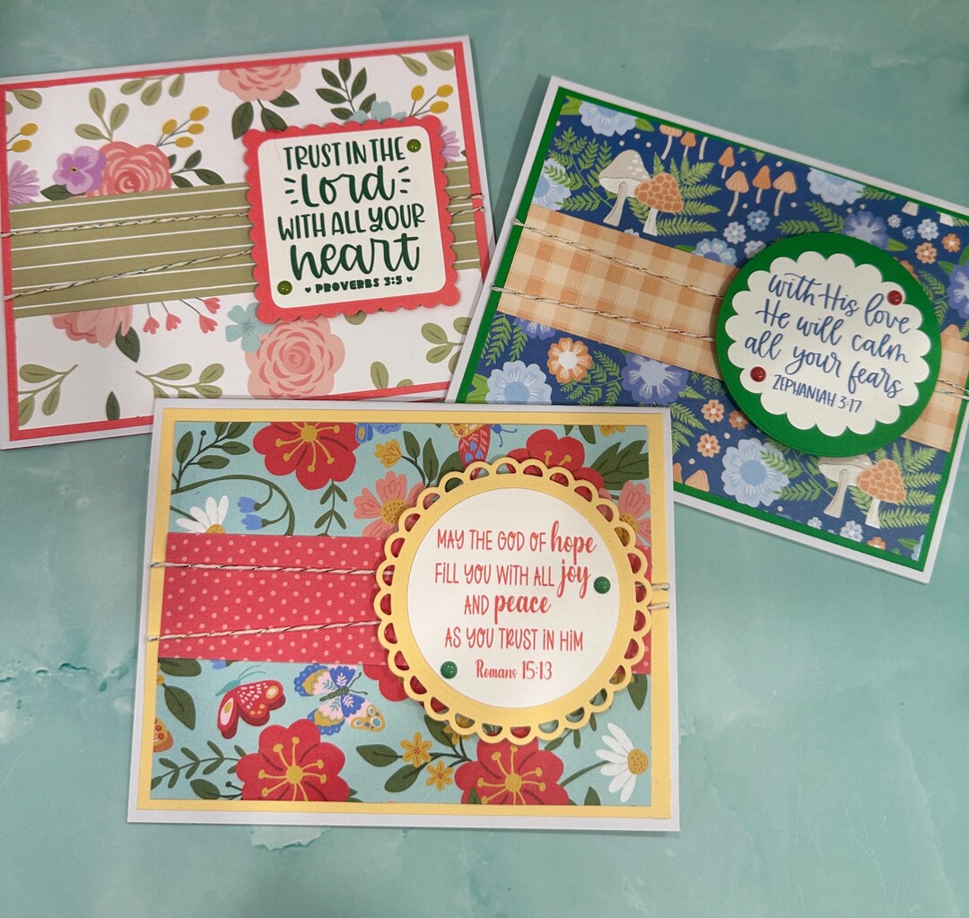 Faith-based Greeting Cards Set | Christian Encouragement Cards. Choose ...
