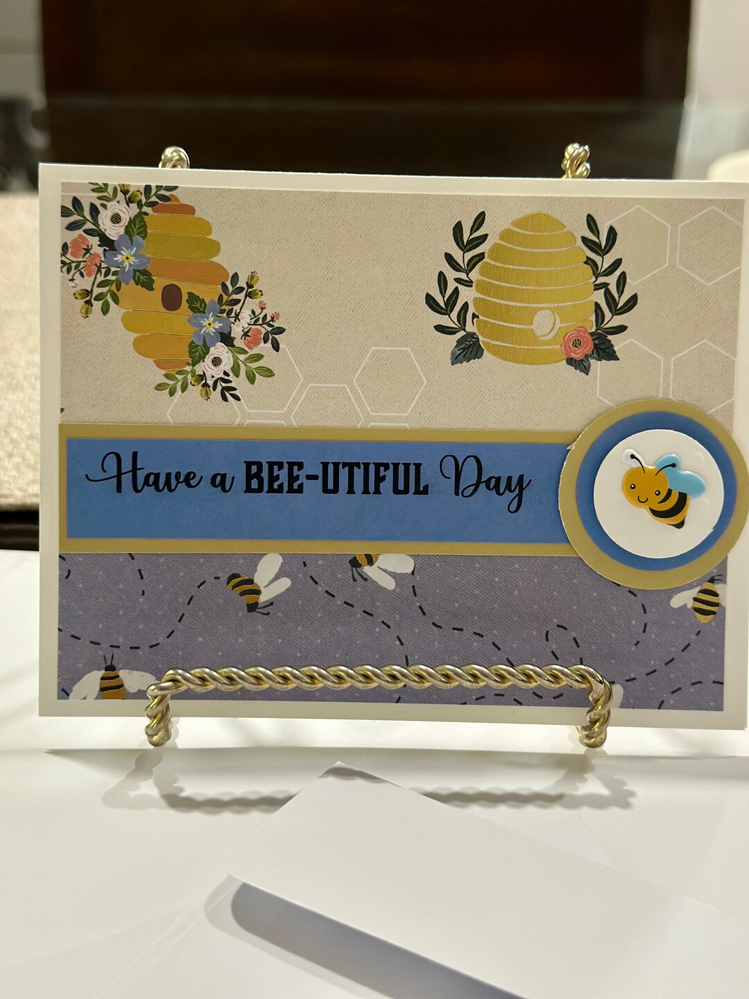 4 Handmade Bee-utifully Designed Cards Good for Any Occassion. Quality ...