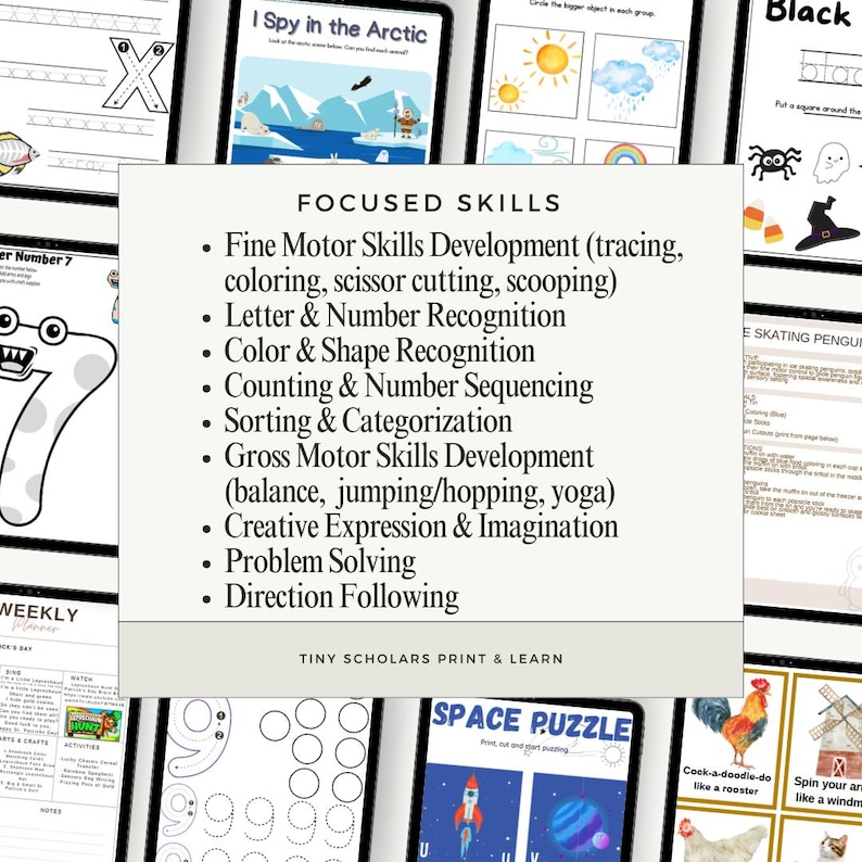 Full Year Toddler & Preschool Curriculum - Printable Homeschool Daycare ...