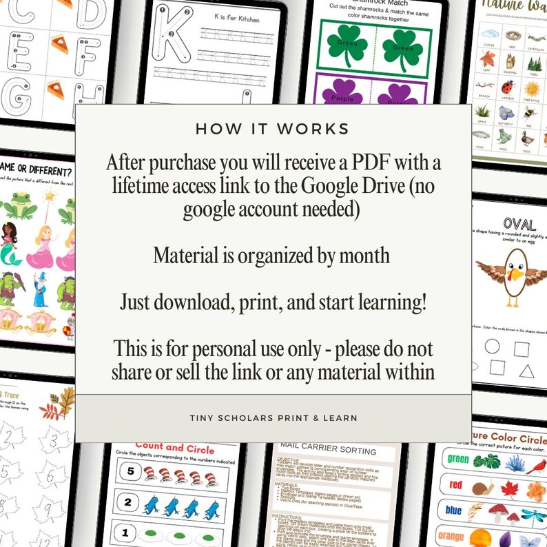 Full Year Toddler & Preschool Curriculum - Printable Homeschool Daycare ...