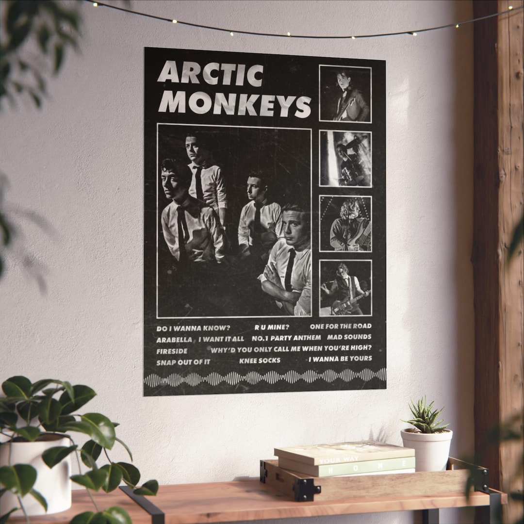Arctic Monkeys Fan Poster, Music Wall Art Decor, Indie Rock Band Print ...