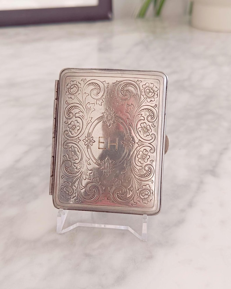 Art Nouveau Cigarette Case EPNS in and Gold Plate - Etsy