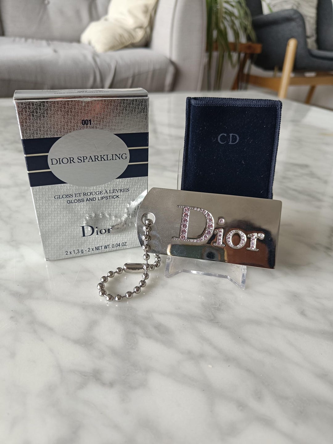 Vintage Dior Compact: Limited Edition Swarovski Crystals Dog Tag "dior ...