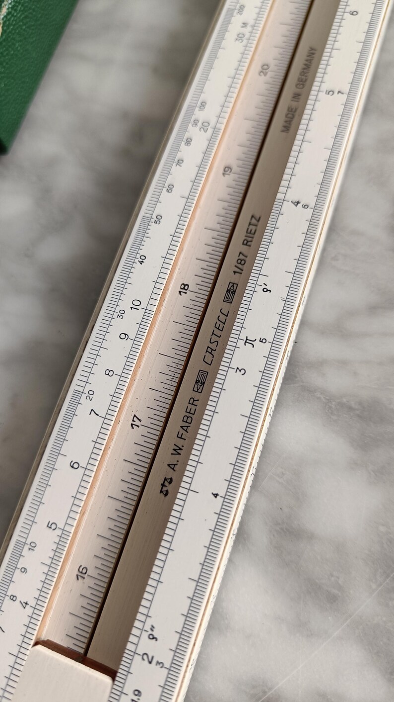 Antique A.W. Faber-castell 1/87 Rietz Slide Rule Made in Germany - Etsy