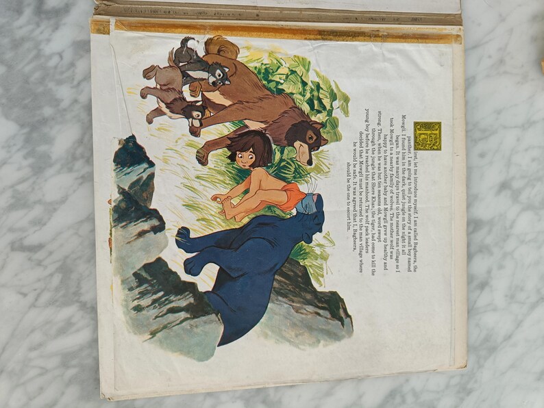 1967 Walt Disney's Jungle Book Vinyl Record LP With Illustrated Book - Etsy