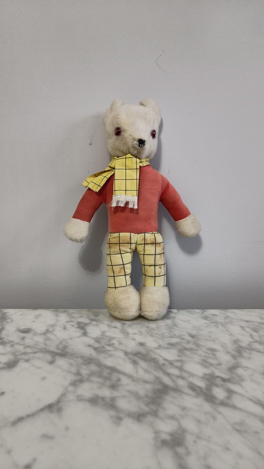 Much Loved Vintage 1970s Rupert the Bear With His Yellow Checked Scarf ...
