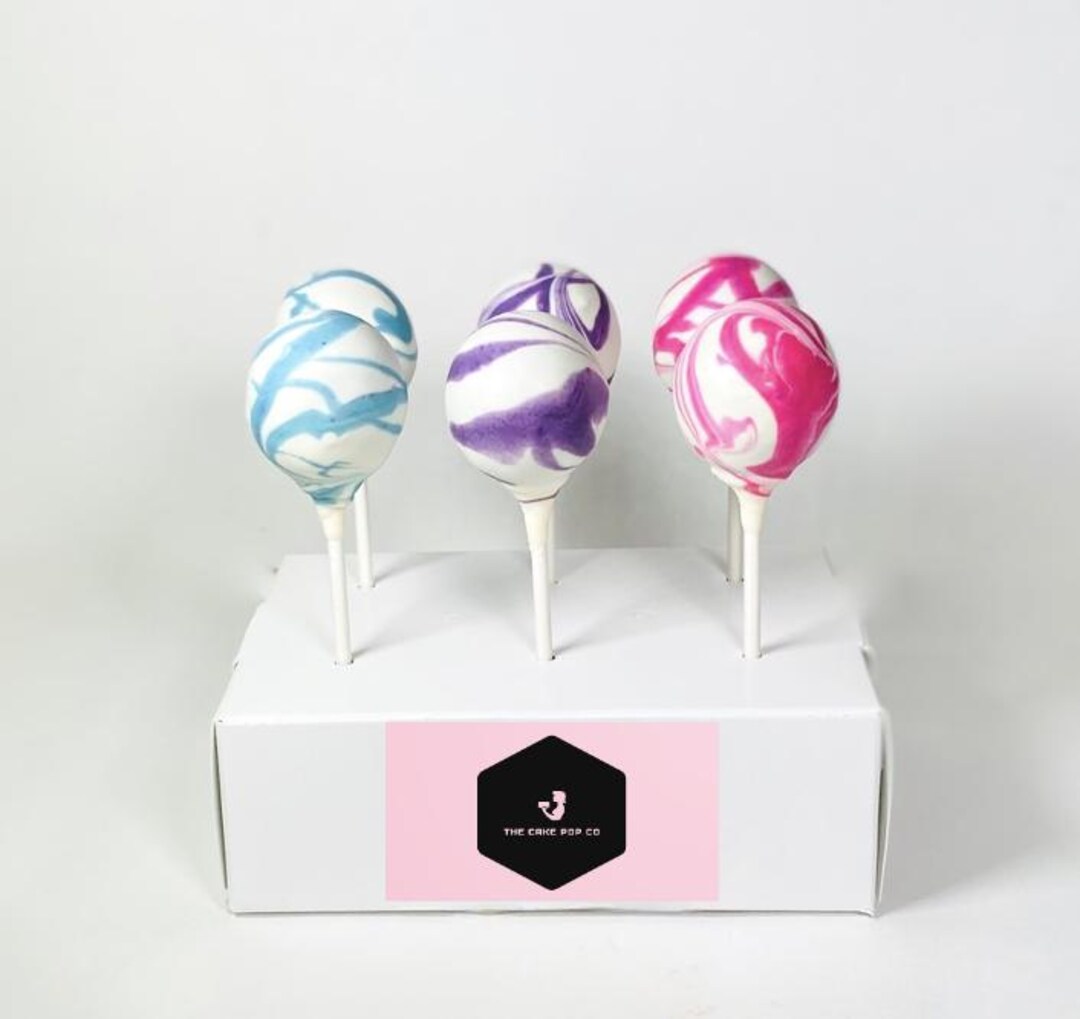Marble Cake Pops | Pink Marble Cake Pops | Purple Marble Cake Pops ...