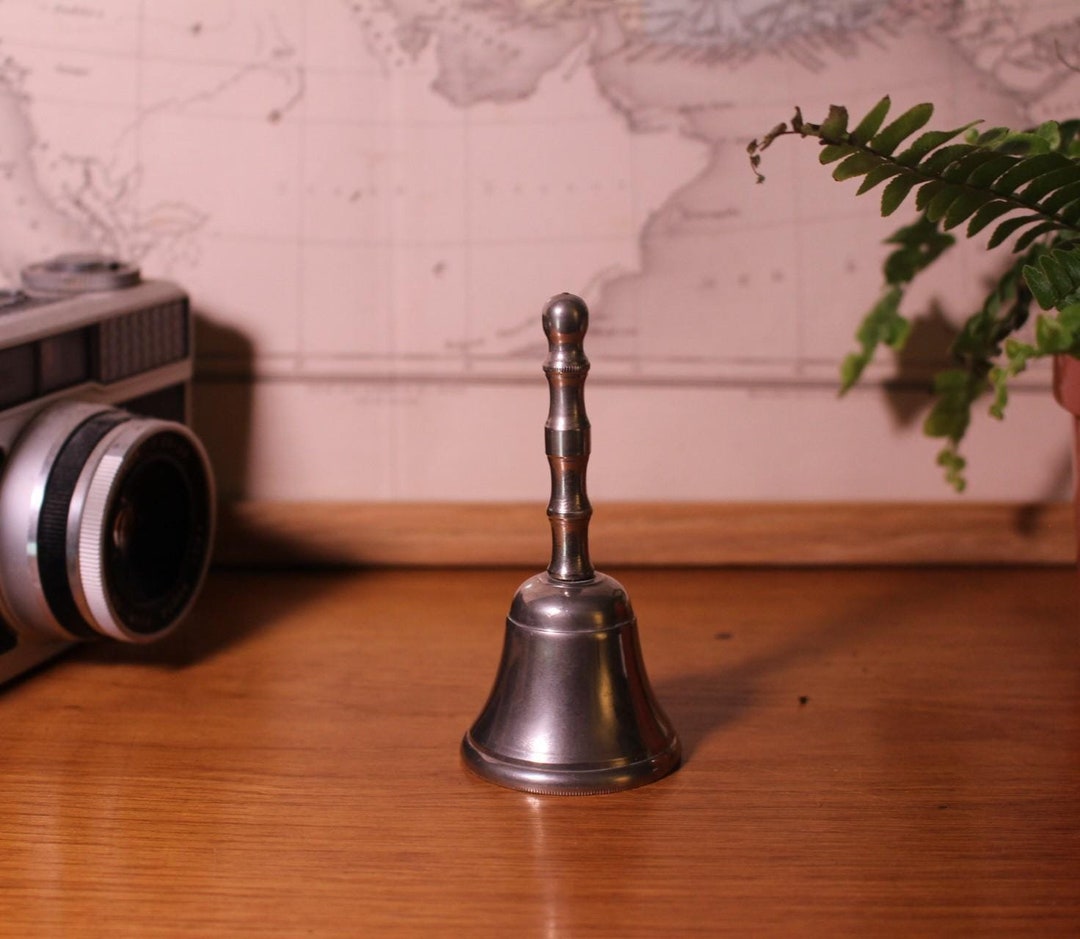 Antique Table Bell, Brass, Table Bell, Hand Bell, Kitchen, Dining Room ...