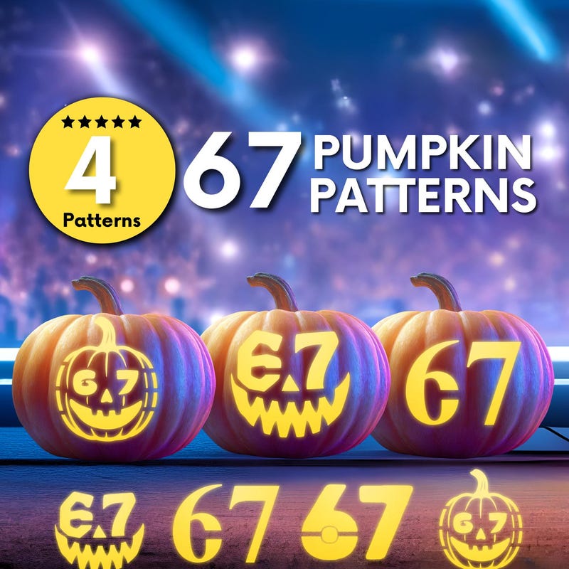 6 7 Pumpkin Template - Etsy Canada