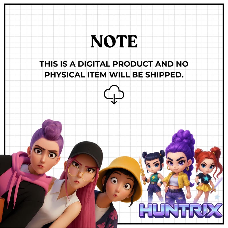 K Pop Huntrix Png Bundle, Demon Hunters Png, Anime Merch, Kpop Idol ...