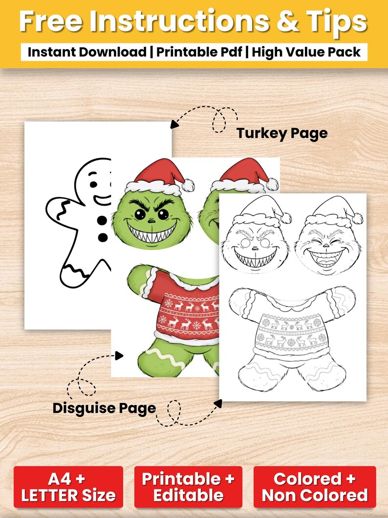 Mega Bundle Disguise a Gingerbread Man, Christmas Disguise, Christmas ...