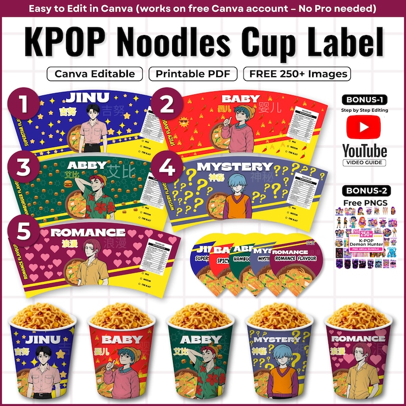 Kpop Demon Hunters Ramen Food - Etsy