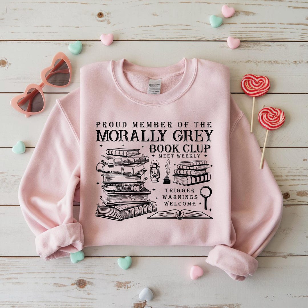 Morally Grey Book Club SVG PNG Book Quotes Svg Bookish Png Floral Skull ...