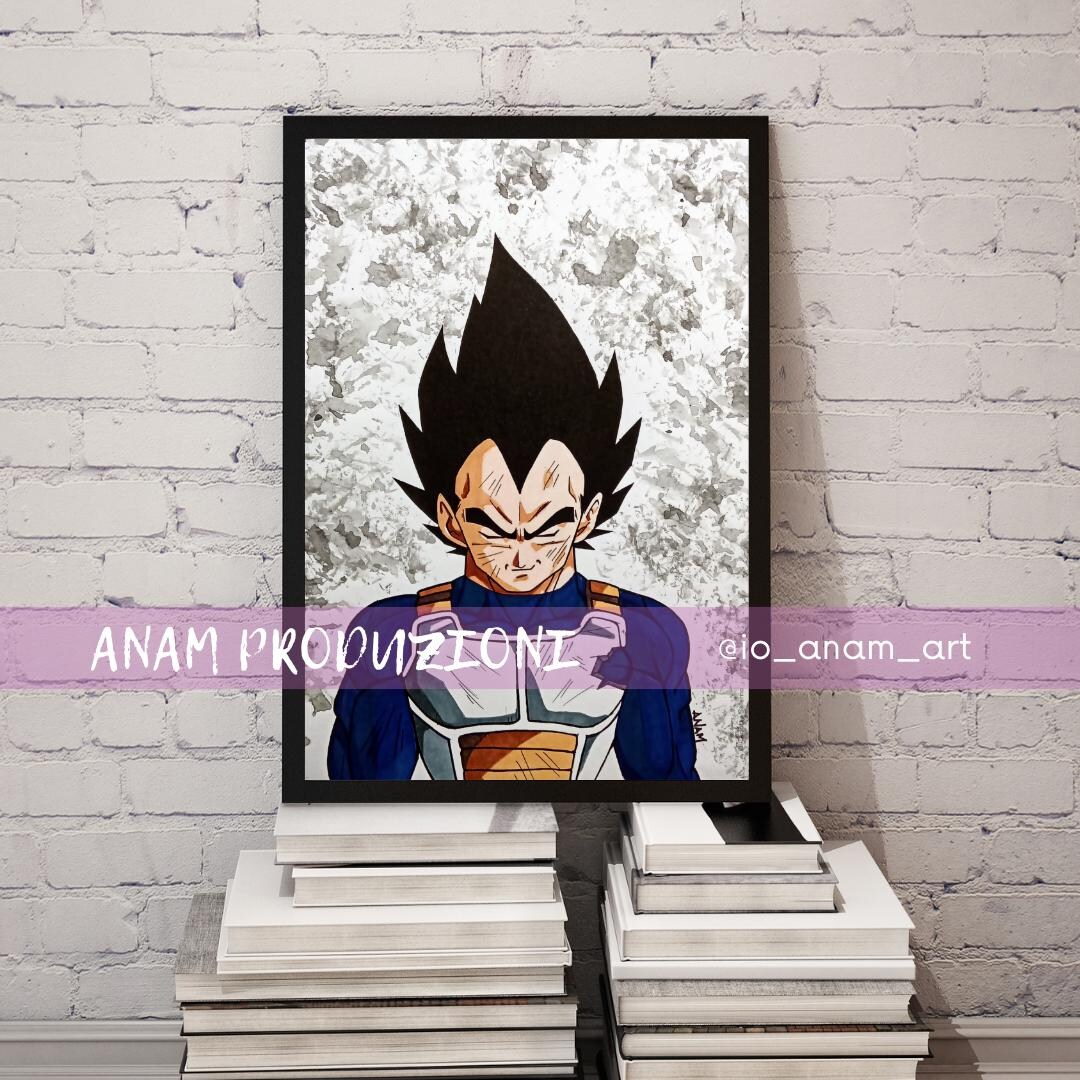 Digital Fan Art of Vegeta Dragon Ball A3 Format - Etsy