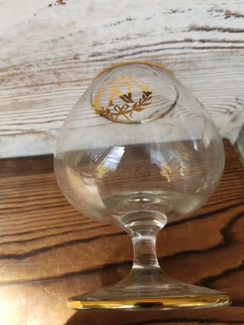 Vintage Fine Crystal Napoleon Gold Crown Brandy Snifter With N and ...