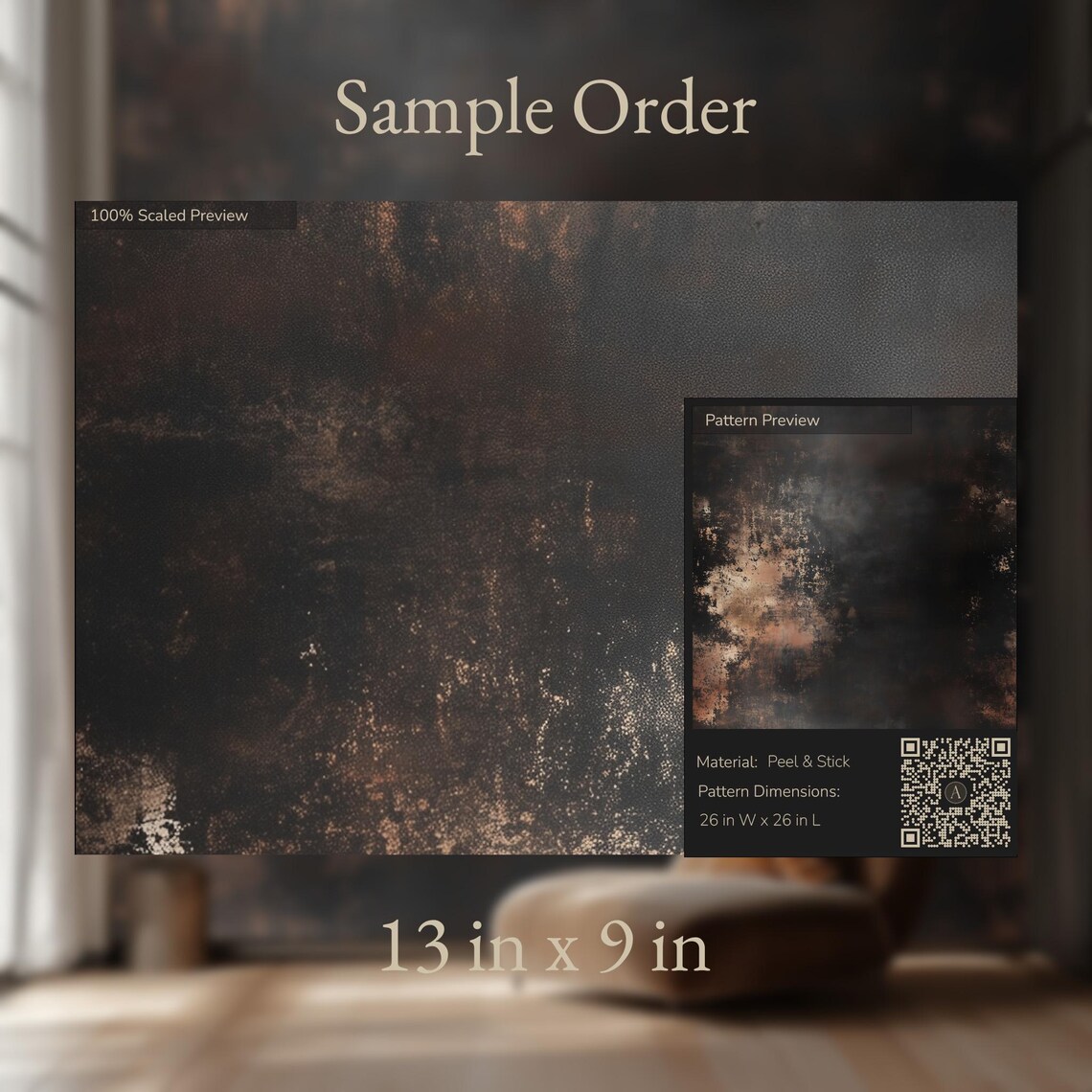 Rust Ember Industrial Wallpaper Mural - Etsy