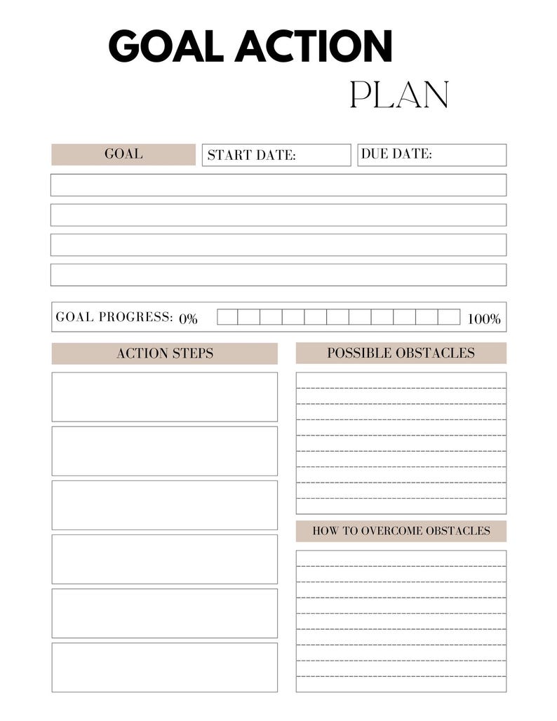 2025 Goal Planner Template, Printable, PDF Download - Etsy