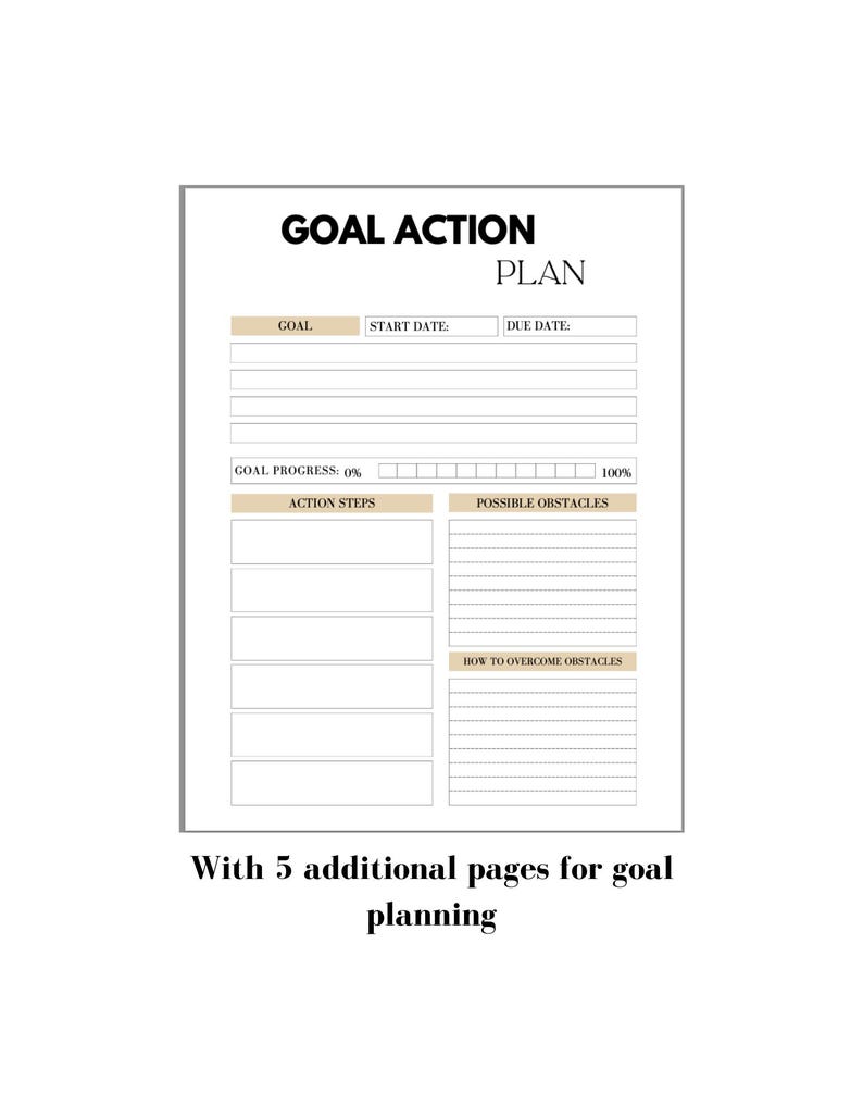2025 Goal Planner Template, Printable, PDF Download - Etsy