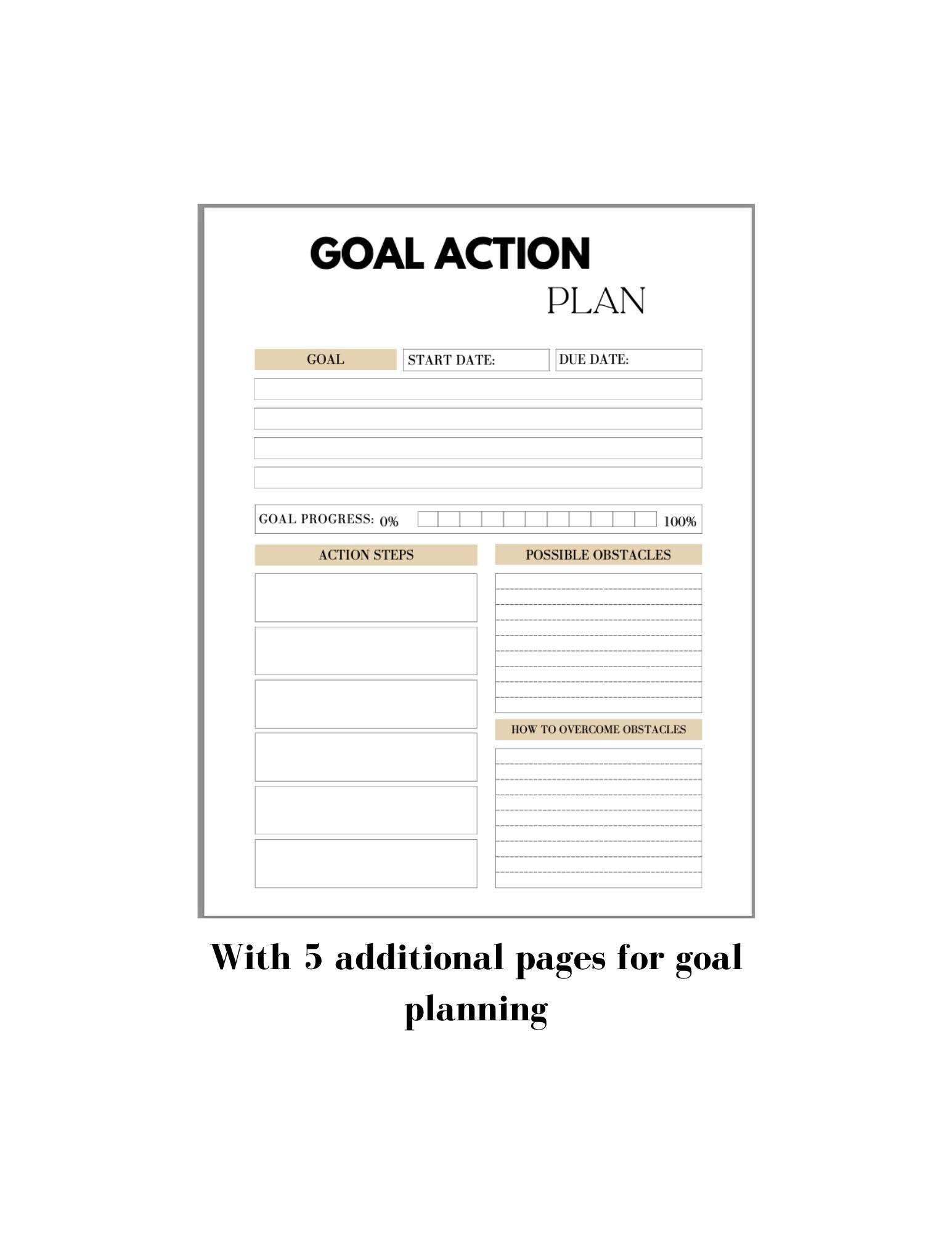 2025 Goal Planner Template Printable Pdf Download Etsy