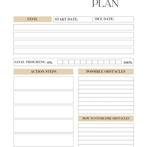 2025 Goal Planner Template, Printable, PDF Download - Etsy