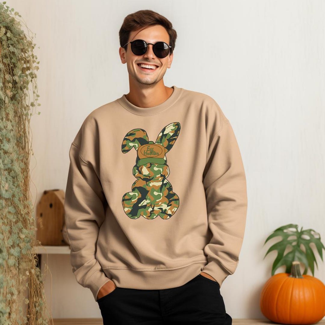 Boy Girl Easter Camo Png, Boy Bunny With Cappng, Egg Hunter Png, Kids ...