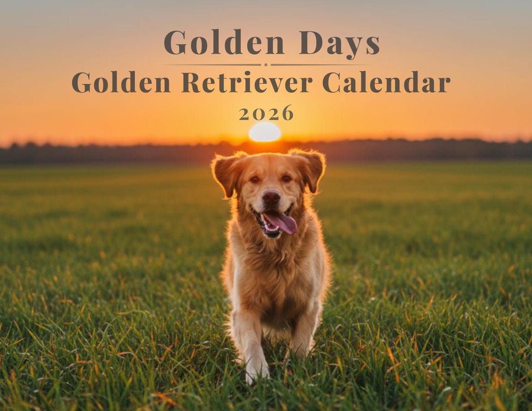 Golden Days: Golden Retriever Wall Calendar 2026 | Playful Seasonal Dog ...