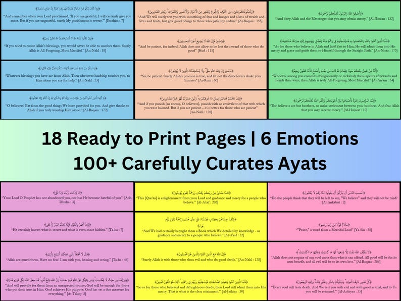 Quran Verse Jar: Islamic Reminder Gift (digital Download) - Etsy