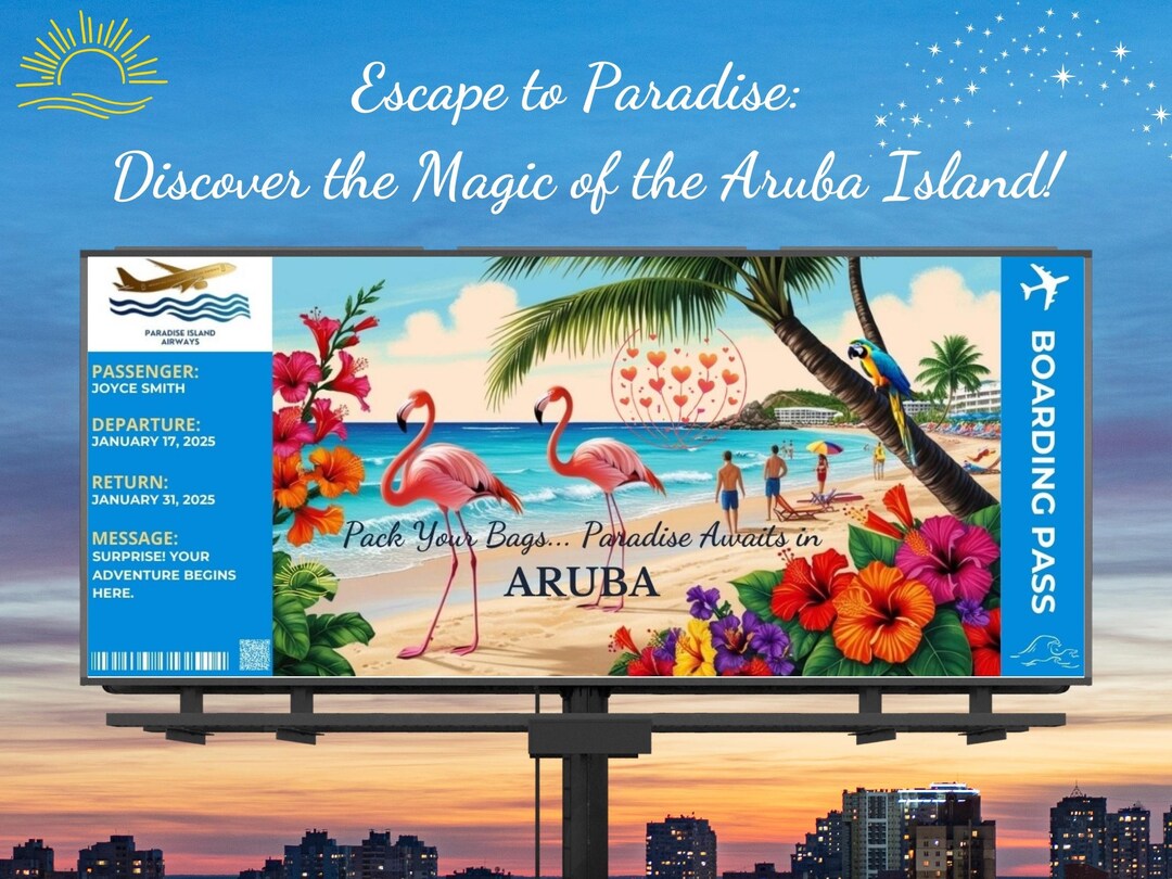 Aruba, Bonaire, and Curaçao Digital Boarding Pass Tickets Bundle ...