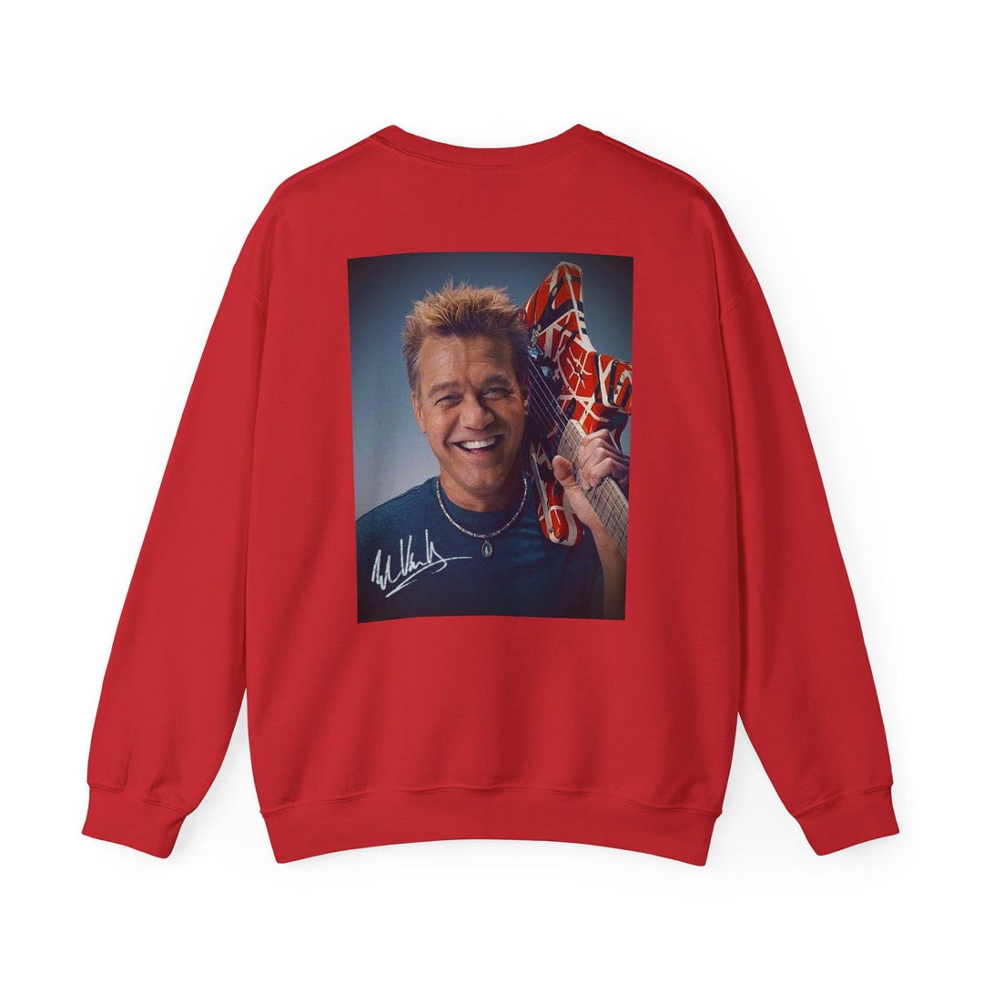 Eddie Van Halen Tribute Sweatshirt, EVH Signature, Comfy Crewneck ...