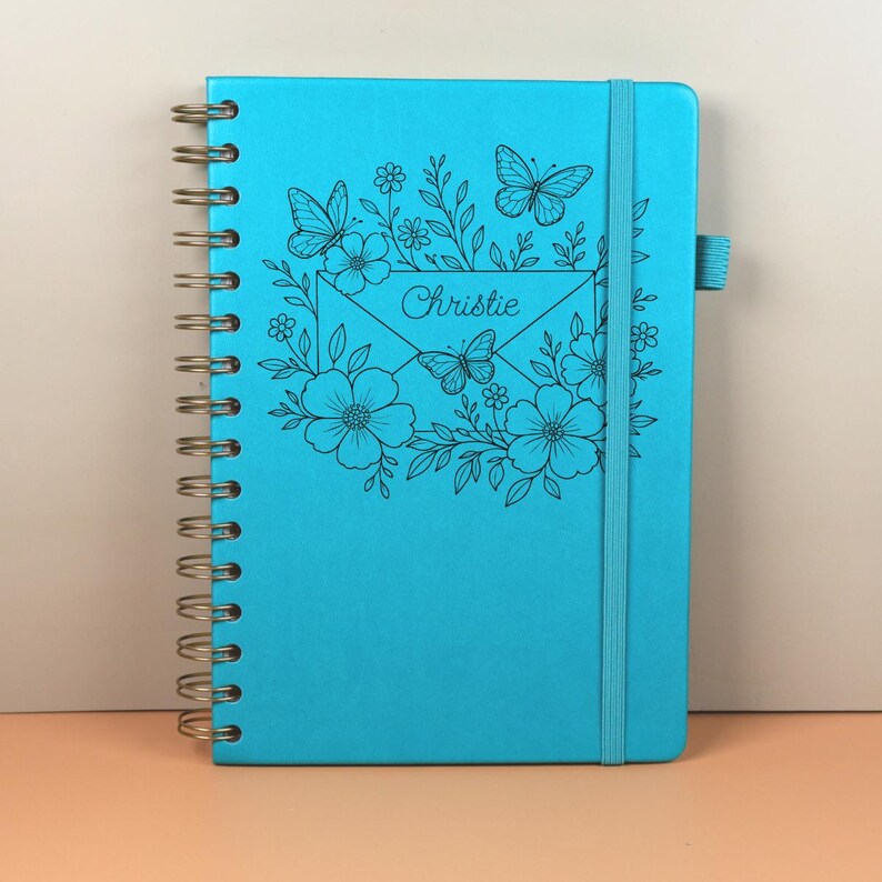 Floral Butterfly Garden Address Book Personalized Leather Contact ...