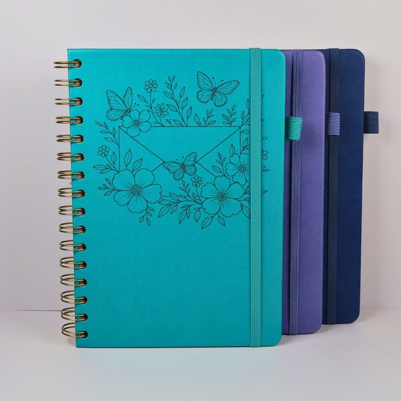 Floral Butterfly Garden Address Book Personalized Leather Contact ...