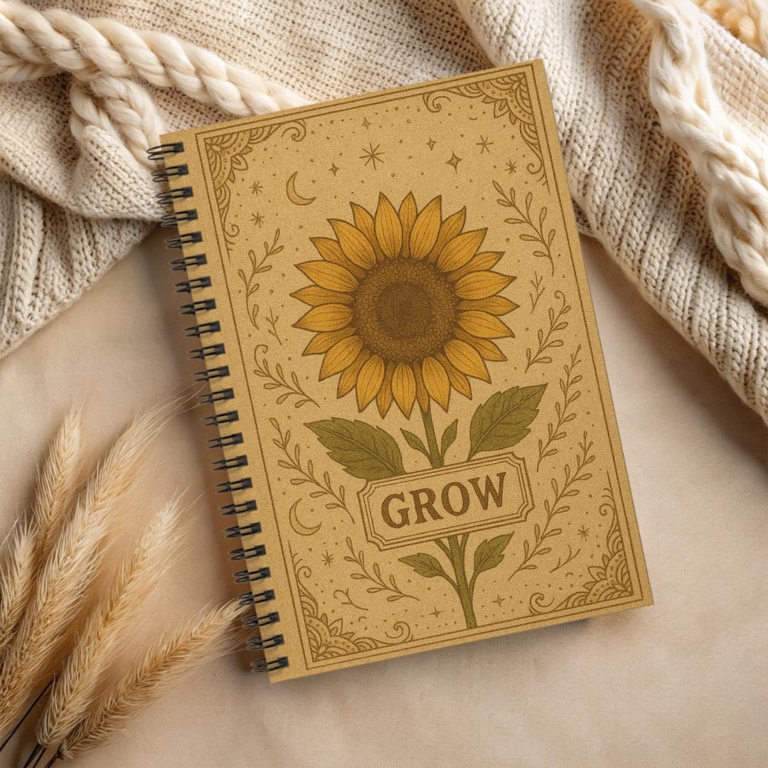 Sunflower Journal Cover Design Sunflower Gifts for Woman Friend Boho ...
