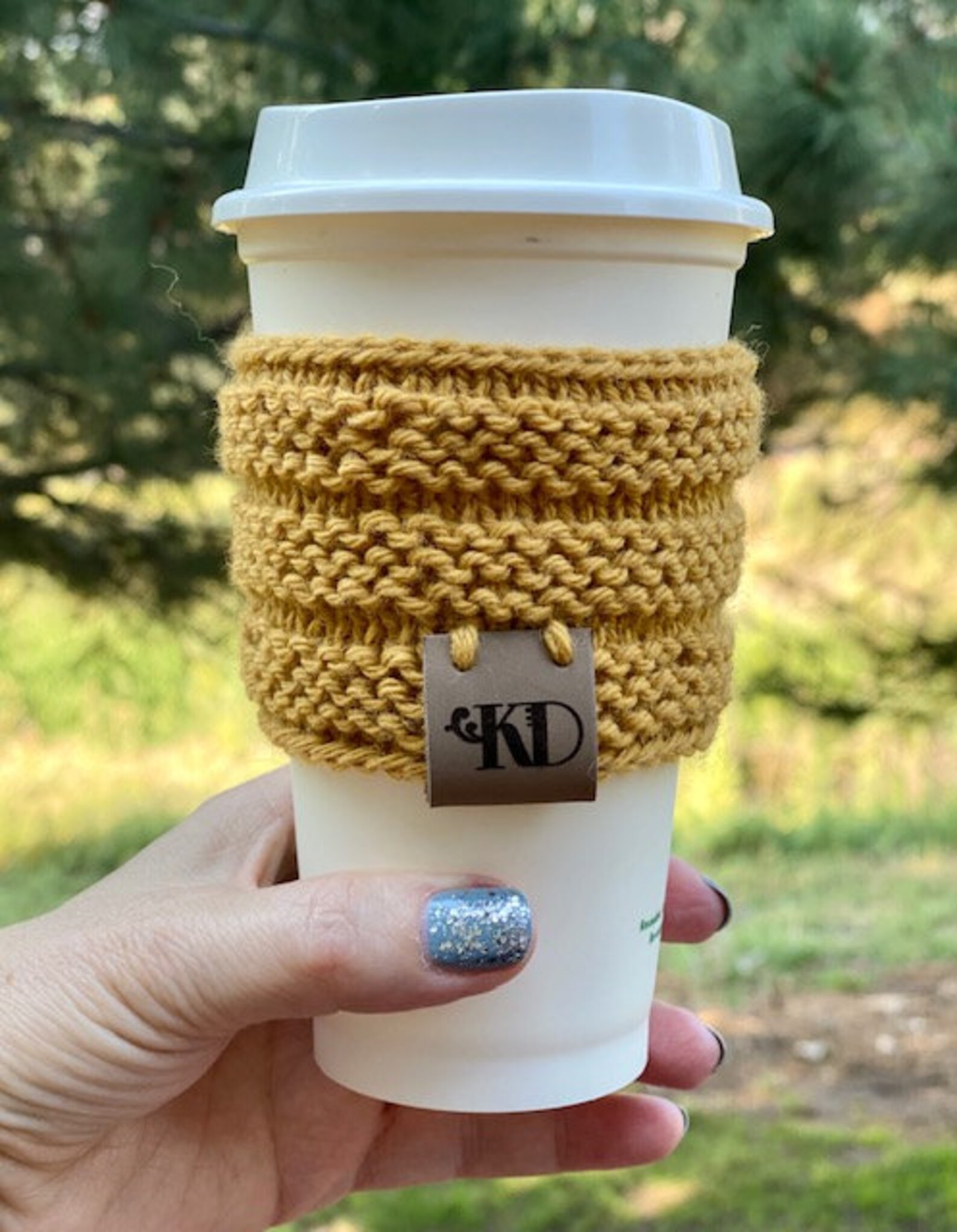 KNITTING PATTERN Corrugated Cup Sleeve Cozy Knit Cup | Etsy