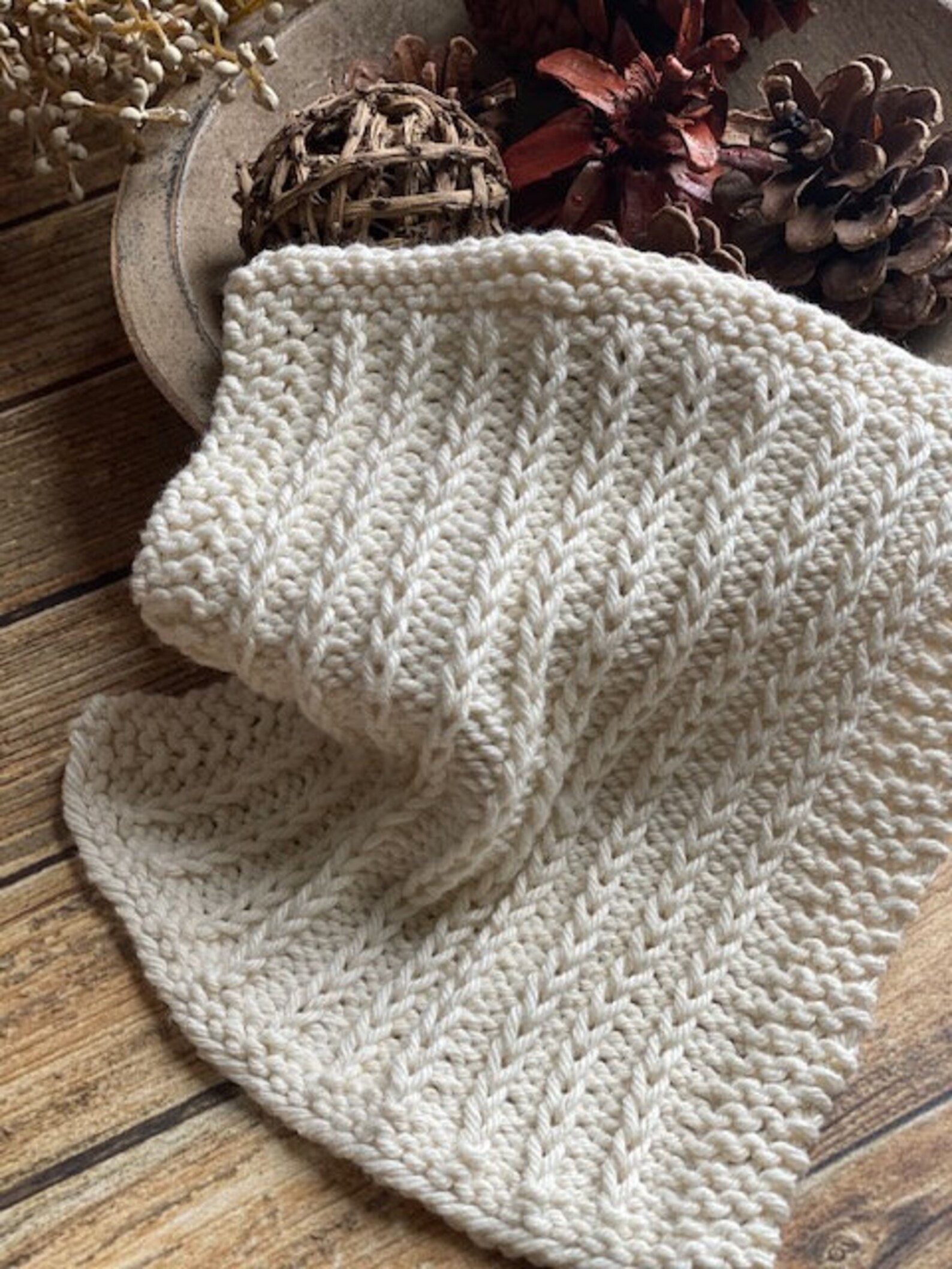 KNITTING PATTERN - Fields and Furrows Dishcloth, Knit Dishcloth Pattern ...
