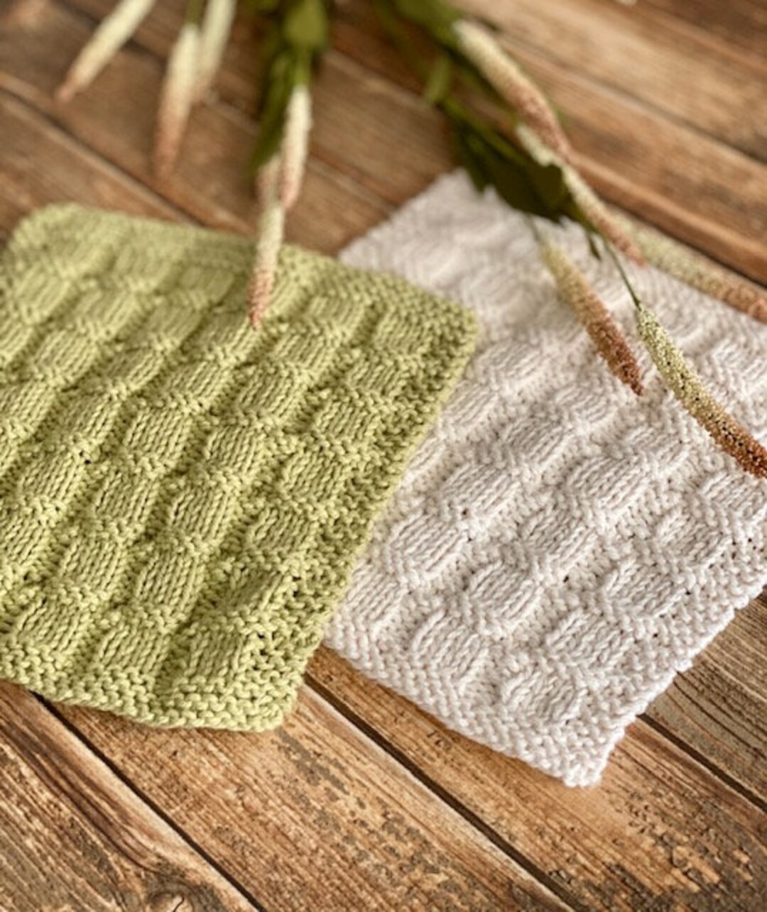 KNITTING PATTERN Roll Out the Barrels Dishcloth, Knit Dishcloth Pattern ...