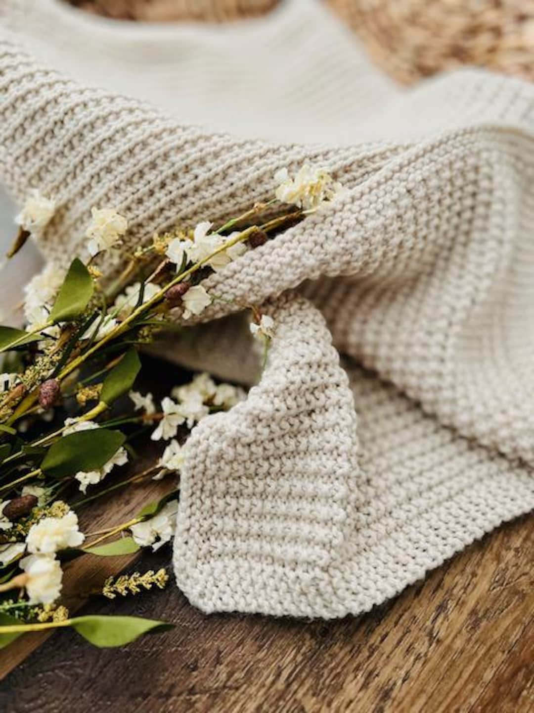 KNITTING PATTERN - Little Acorn Knitted Blanket, Baby Blanket Knit ...