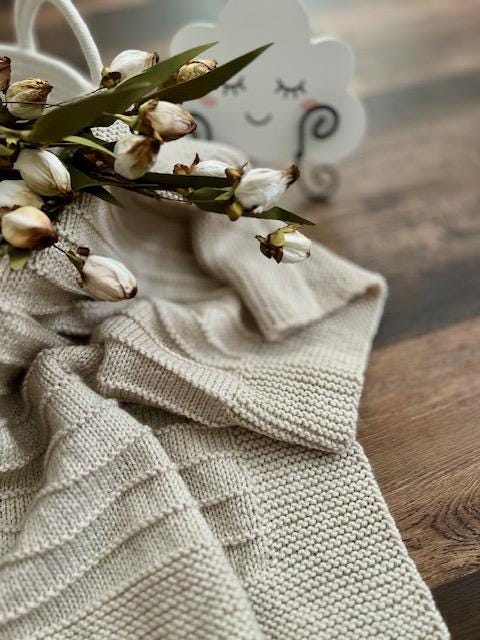 KNITTING PATTERN - the Sapling Blanket, Knitted Baby Blanket, Knit ...