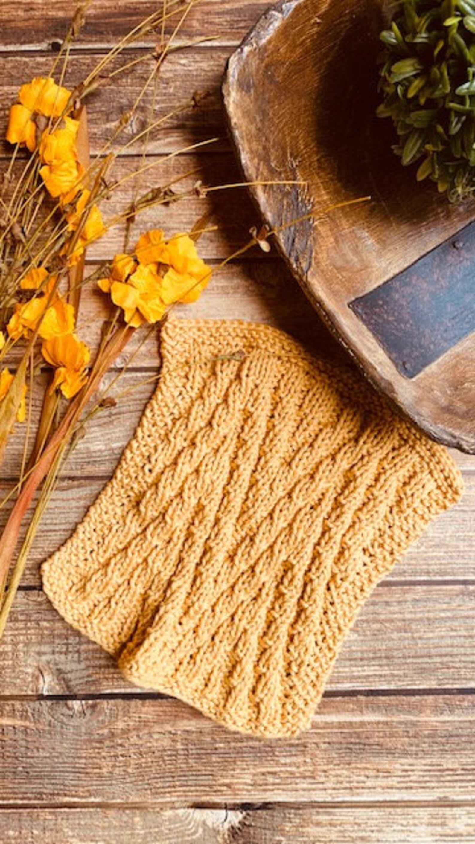 KNITTING PATTERN Mountain Crest Farmhouse Spa Cloth | Etsy