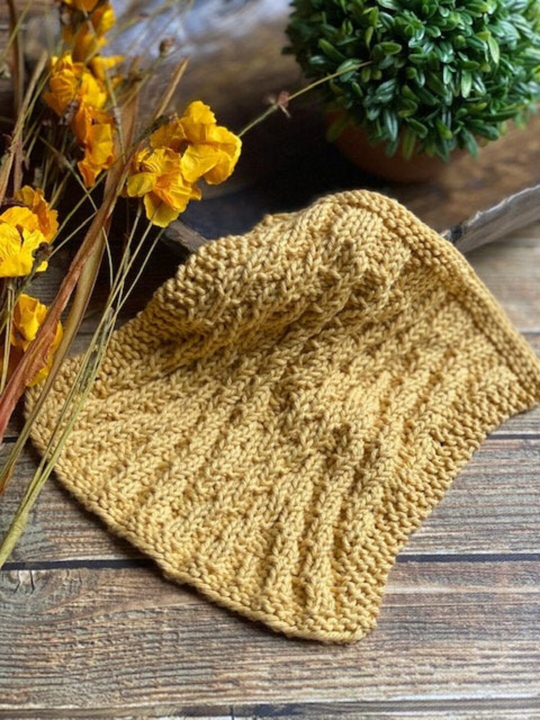 KNITTING PATTERN - Mountain Crest, Farmhouse Spa Cloth, Dishcloth ...